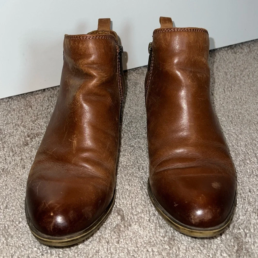 Lucky Brand | Shoes | Lucky Brand Womens Leather Almond Toe Stacked ...